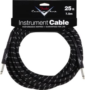 fender custom shop performance series cable (straight-straight angle) for electric guitar, bass guitar, electric mandolin, pro audio