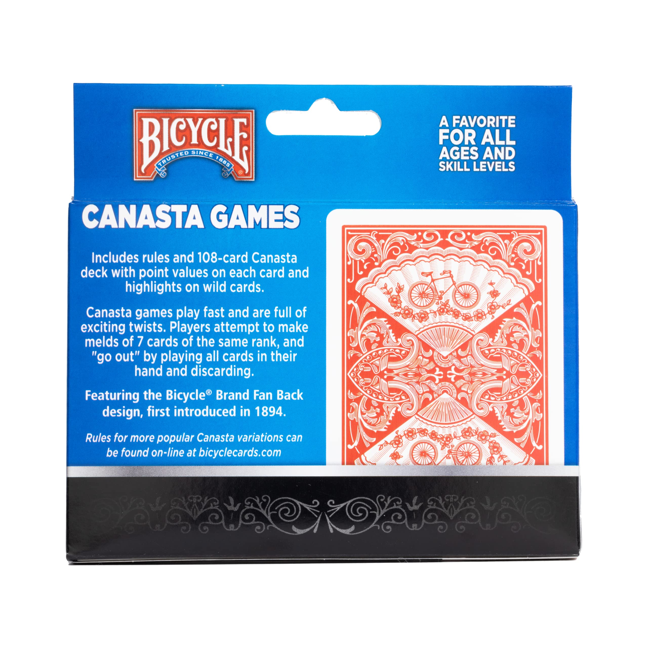 Bicycle Canasta Games Playing Cards, Multicolor