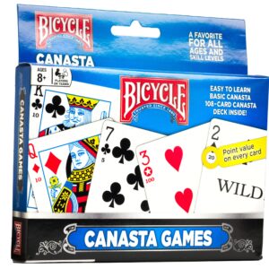 Bicycle Canasta Games Playing Cards, Multicolor