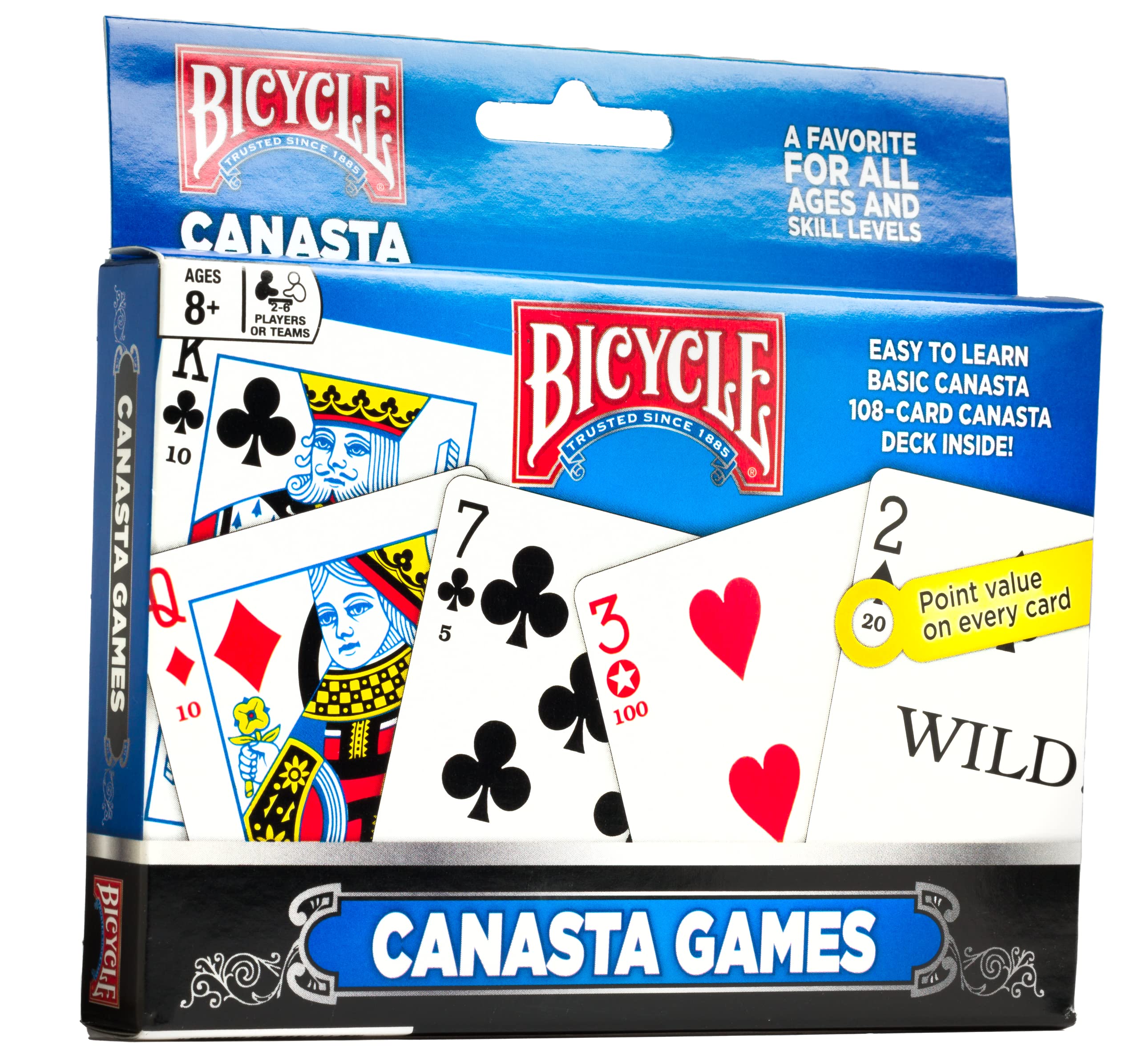 Bicycle Canasta Games Playing Cards, Multicolor