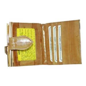 french frame eel skin leather ladies wallet #e573