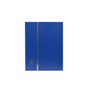 Lighthouse Stockbook DIN A5, 32 black pages, non-padded cover, blue