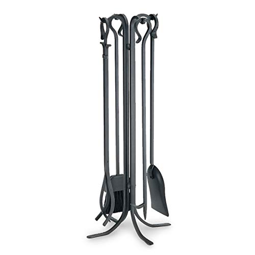 Pilgrim 18002 5 Piece Forged Hearth Tool Set - 33" Tall Black