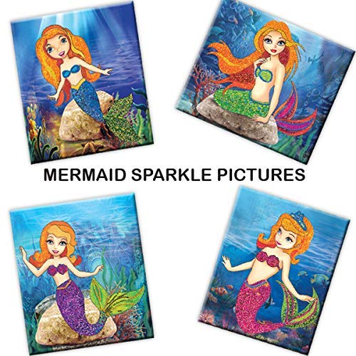 Toykraft: Arts and Crafts for Kids Ages 5-12, Mermaid Craft Kit, Sand Art Kits for Kids, Girls Craft Kits - Sand and Sequin Craft Mermaids