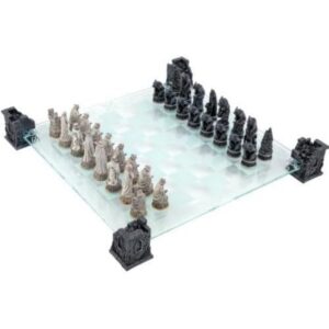 nemesis now vampire & werewolf chess set 44cm black