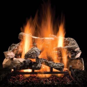 hargrove rustic timbers vented 30" gas logs with safety pilot - ng