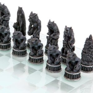 Nemesis Now Vampire & Werewolf Chess Set 44cm Black