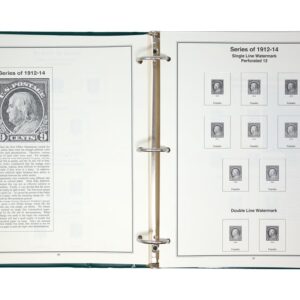 Mystic's 3-Volume American Heirloom Stamp Album with 200 Free U.S. Stamps and 1,000 Hinges