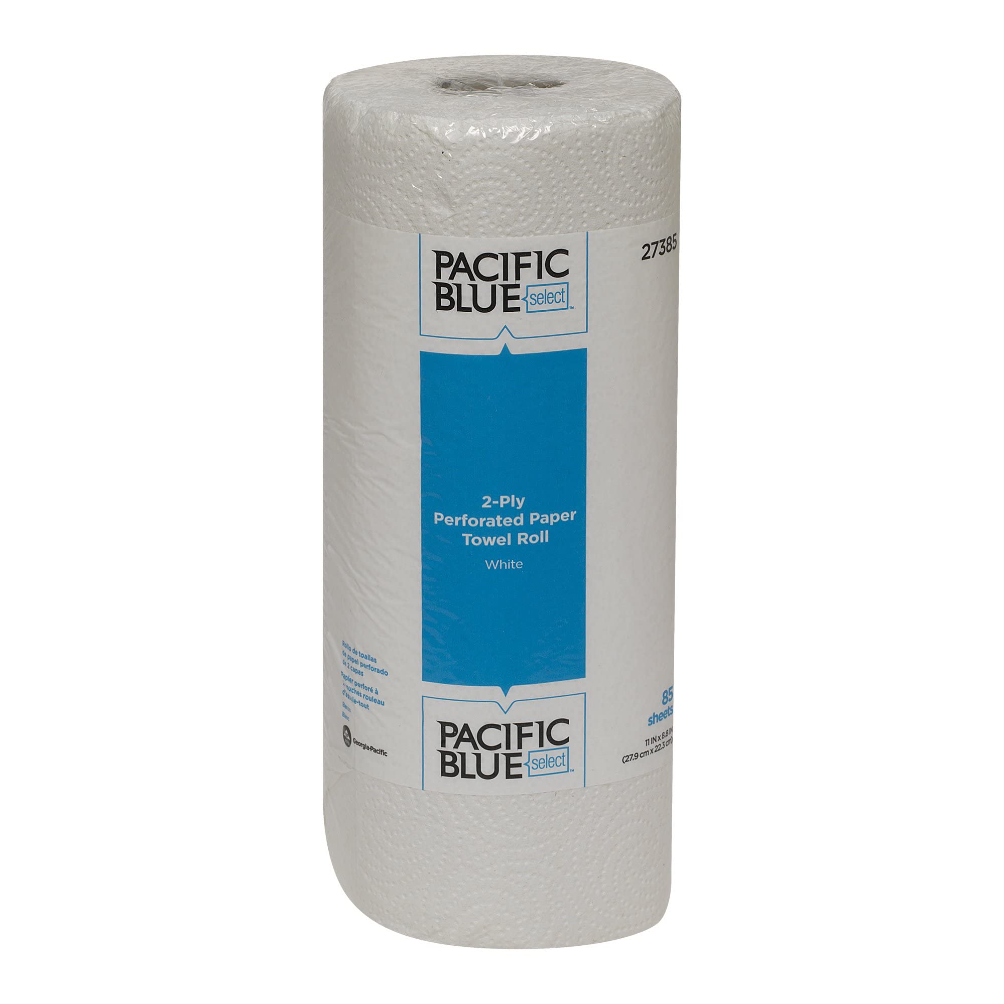 Pacific Blue Select 2-Ply Perforated Paper Towel Rolls by GP PRO (Georgia-Pacific), 27385, 85 Sheets Roll