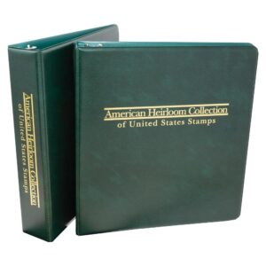 Mystic's 3-Volume American Heirloom Stamp Album with 200 Free U.S. Stamps and 1,000 Hinges