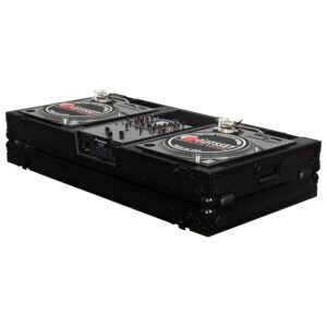 odyssey fzbm10wbl black label flight zone 10" dj mixer & turntable case battle style