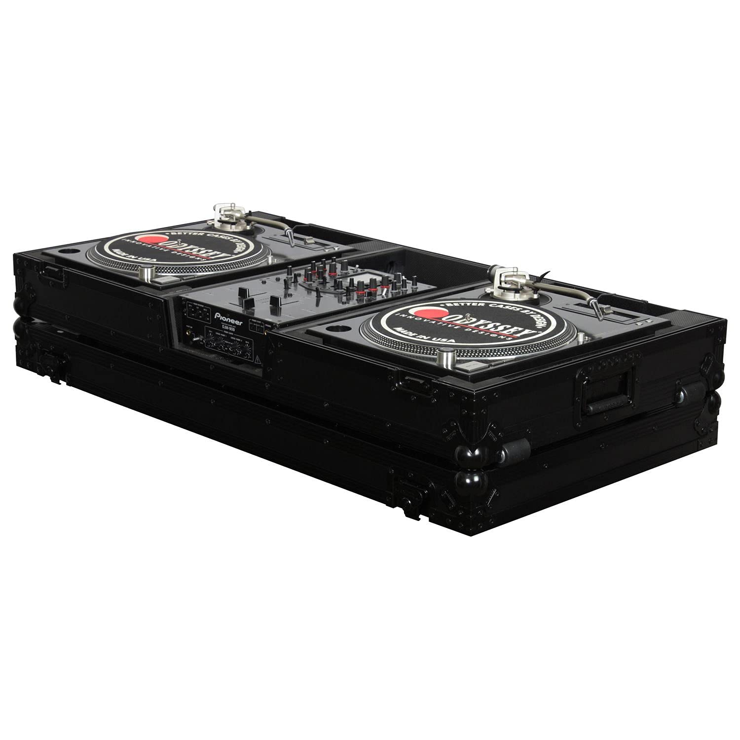 Odyssey FZBM10WBL Black Label Flight Zone 10" DJ Mixer & Turntable Case Battle Style