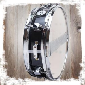 Piccolo Snare Drum 13" x 3.5" by GRIFFIN | 100% Poplar Wood Shell with Black PVC & White Coated Drum Head | Drummers Acoustic Marching Kit Percussion Instrument with Snare Strainer Throw Off Set