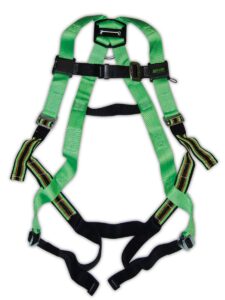 honeywell miller fall protection p950/ugn duraflex python harness w/mating buckle leg strap, universal, green