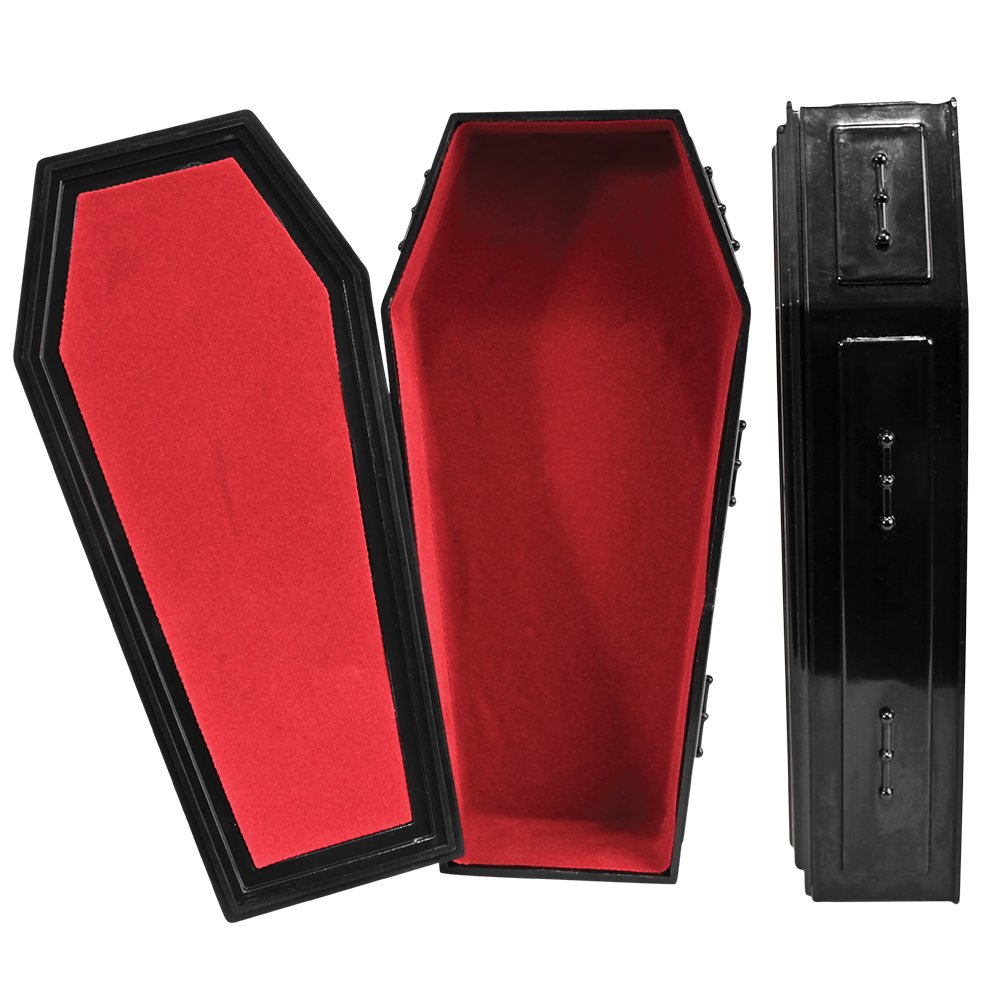 Black Plastic Toy Coffin for WWE Wrestling Action Figures