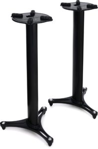 ultimate support ms-90/36b 36 inches studio monitor stands - black finish