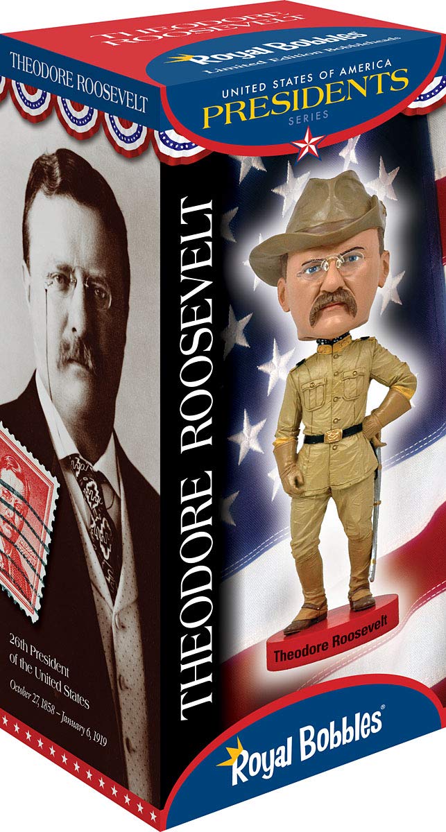 Royal Bobbles Teddy Roosevelt 26th President of The United States Collectible Bobblehead Statue