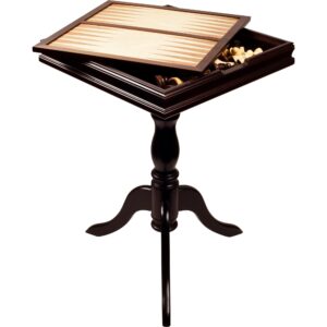 Hey! Play! Deluxe Chess & Backgammon Table by Trademark Games, Brown/White/Tan, 27x18.125x18.125