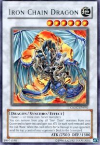 yu-gi-oh! - iron chain dragon (csoc-en040) - crossroads of chaos - unlimited edition - rare