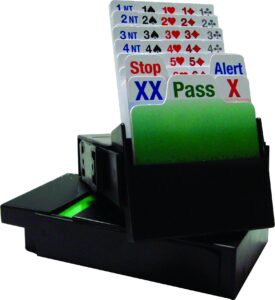 baron barclay bridge partner bidding device with laquered cards (set of 4) boxes