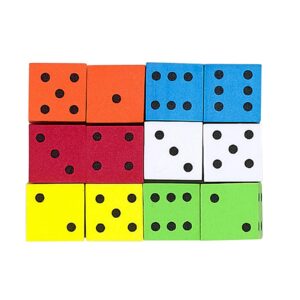 koplow games assorted foam spot dice, 16mm