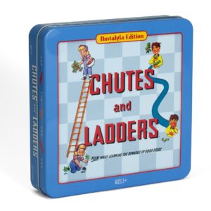 WS Game Company Chutes and Ladders Nostalgia Edition Board Game in Collectible Tin