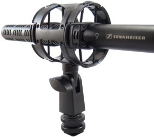 campro deluxe microphone shockmount with hotshoe ,1/4-20,3/8 ,5/8 connectors included ,perfect for zoom h1 , senheisser me66 ,rode ntg-2,ntg-1 ,audio-technica at-875r and many more