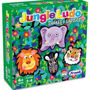 Frank Jungle Ludo and Snakes & Ladders Board Game for 4 Year Old Kids and Above