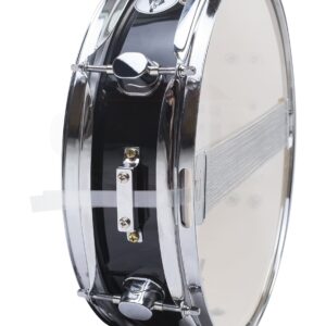 Piccolo Snare Drum 13" x 3.5" by GRIFFIN | 100% Poplar Wood Shell with Black PVC & White Coated Drum Head | Drummers Acoustic Marching Kit Percussion Instrument with Snare Strainer Throw Off Set