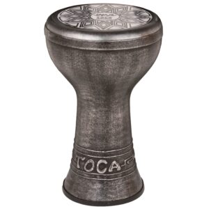 toca sjdkf-10s jamal 10-inch doumbek - antique silver finish