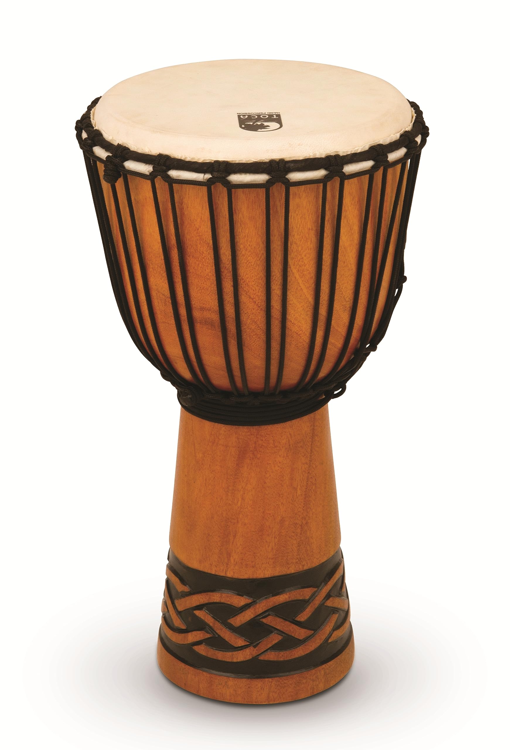 Toca TODJ-10CK Origins Series Rope Tuned Wood 10-Inch Djembe - Celtic Knot Finish