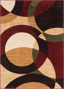 well woven dulcet bingo red modern geometric area rug (3'11" x 5'3")