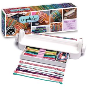 loopdedoo diy kids bracelet maker kit - make bracelets in minutes for birthdays, friendship day, christmas gifts - award winning craft kit for ages 8 & up