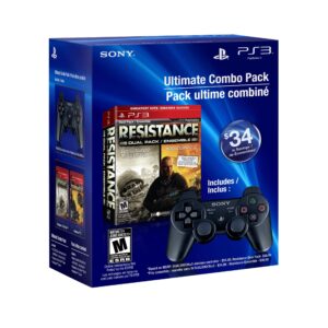 resistance dual pack & dualshock3 wireless controller - playstation 3 (ultimate combo pack)