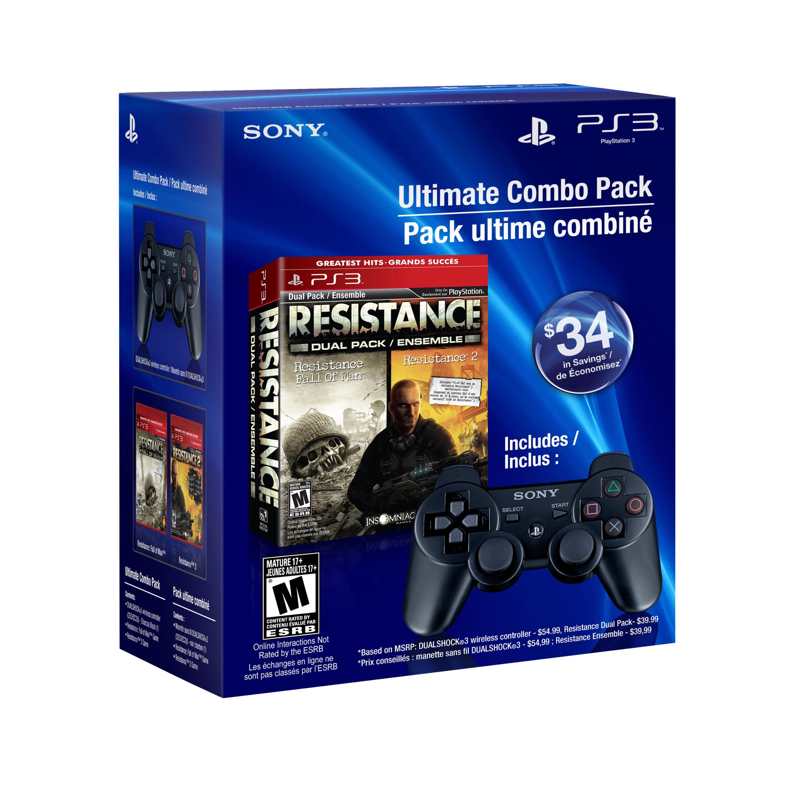 Resistance Dual Pack & DUALSHOCK3 wireless controller - Playstation 3 (Ultimate Combo Pack)