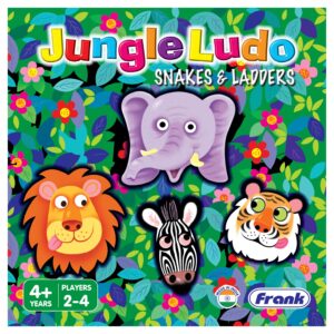 frank jungle ludo and snakes & ladders board game for 4 year old kids and above