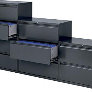 HON 884LS 800 Series Four-Drawer Lateral File, 36w x 19-1/4d x 53-1/4h, Charcoal