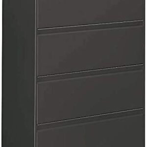 HON 884LS 800 Series Four-Drawer Lateral File, 36w x 19-1/4d x 53-1/4h, Charcoal