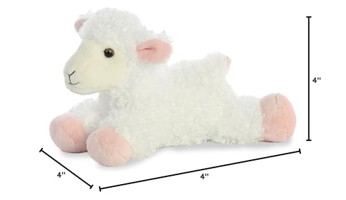 Aurora® Adorable Mini Flopsie™ Lana™ Stuffed Animal - Playful Ease - Timeless Companions - White 8 Inches