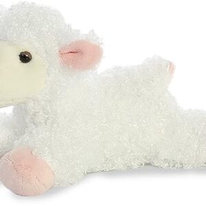 Aurora® Adorable Mini Flopsie™ Lana™ Stuffed Animal - Playful Ease - Timeless Companions - White 8 Inches