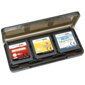 assecure black 6 game card holder for nintendo 3ds, ds, ds lite, dsi & ds.