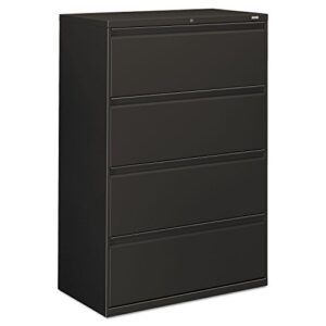 hon 884ls 800 series four-drawer lateral file, 36w x 19-1/4d x 53-1/4h, charcoal