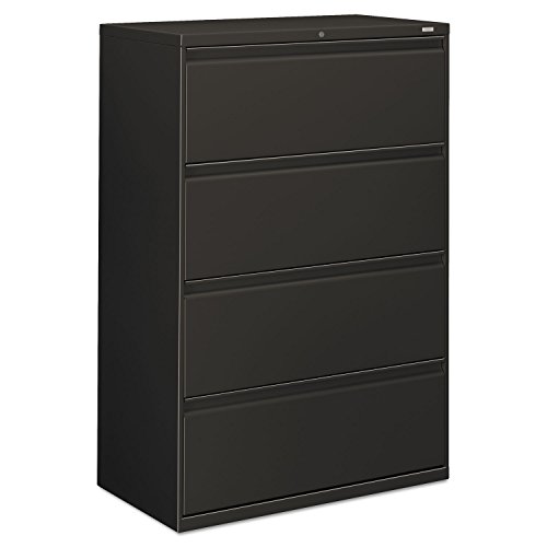 HON 884LS 800 Series Four-Drawer Lateral File, 36w x 19-1/4d x 53-1/4h, Charcoal