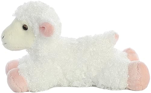 Aurora® Adorable Mini Flopsie™ Lana™ Stuffed Animal - Playful Ease - Timeless Companions - White 8 Inches