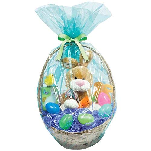 Premium Solid Aqua Blue Paper Basket Bags - 24" x 25" (2 Count) - Perfect for Gifts, Parties, & Special Occasions