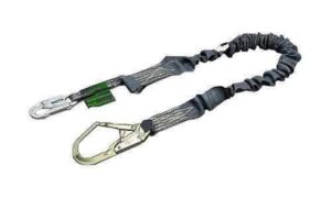 miller by honeywell 219mk/6ftbk 6-feet arc-rated shock-absorbing manyard ii stretchable kevlar web lanyard with 1 locking snap hook, black