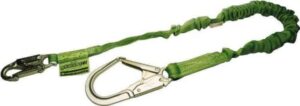 miller by honeywell 219m/4ftgn 4-feet manyard ii shock-absorbing stretchable web lanyard with 1 locking snap hook, green