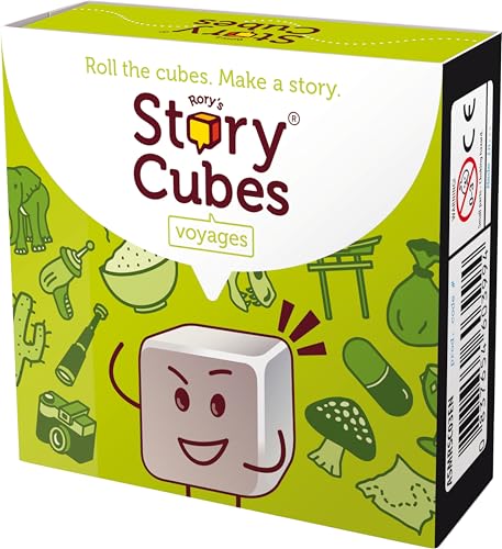 Rory's Story Cubes Voyages (Box) - Embark on Epic Adventures! Creative Storytelling Game for Kids & Adults, Ages 6+, 1+ Players, 10 Minute Playtime, Made by Zygomatic