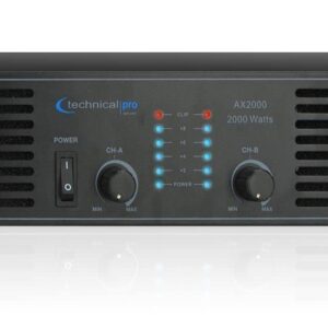 Technical Pro AX2000 2-Channel 2000 Watt Professional Power Amplifier Rackmount