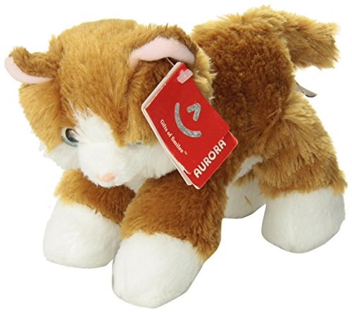 Aurora® Adorable Mini Flopsie™ Sunshine Tabby™ Stuffed Animal - Playful Ease - Timeless Companions - Brown 8 Inches